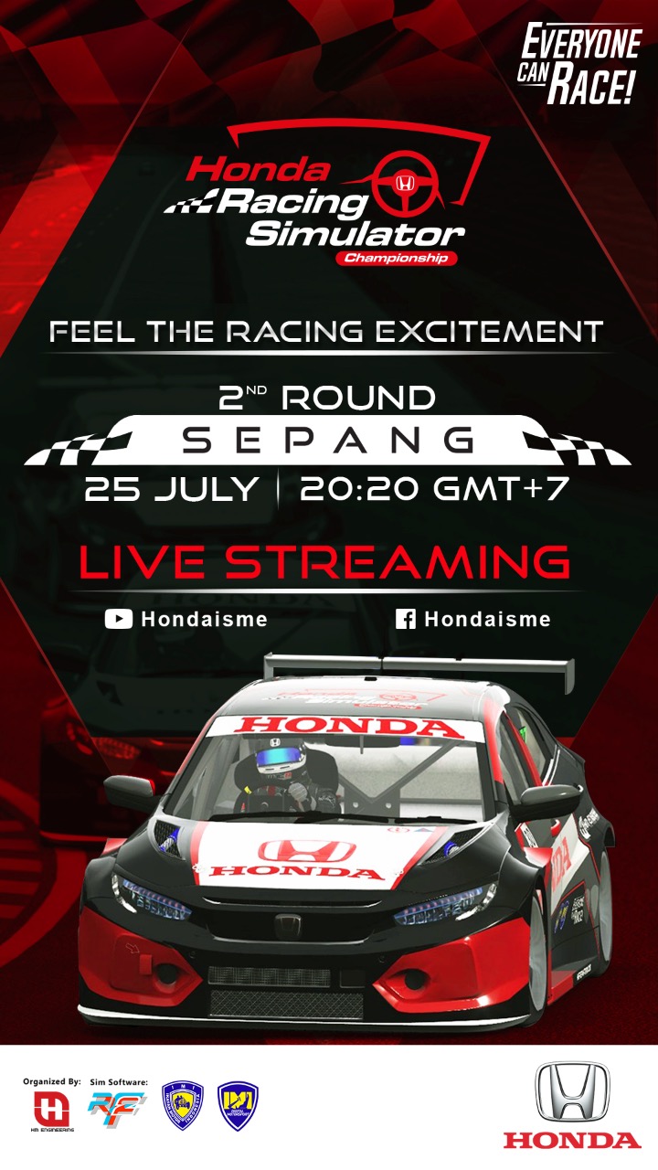 Seri Kedua Balap Virtual Honda Racing Simulator Championship akan ...